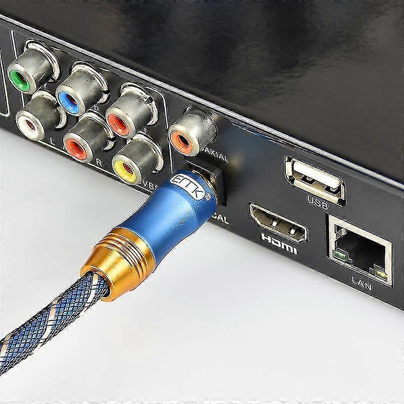 Emk Digital Optical Audio Toslink Cable Fiber Optic Audio Cable 5m For ...
