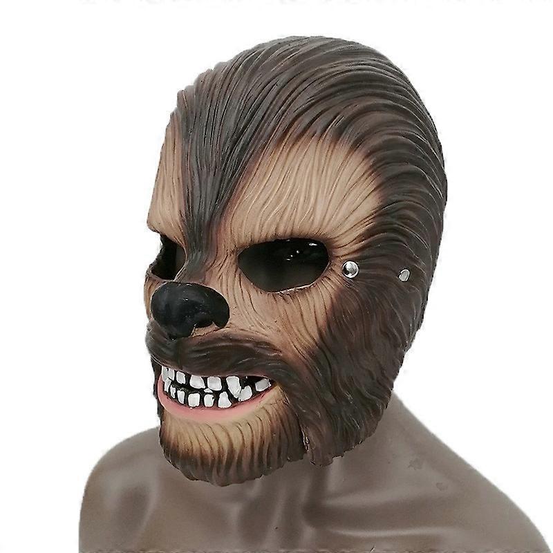 Halloween Mask Movable Jaw Full Head Chewbacca Masks Movie Cosplay ...