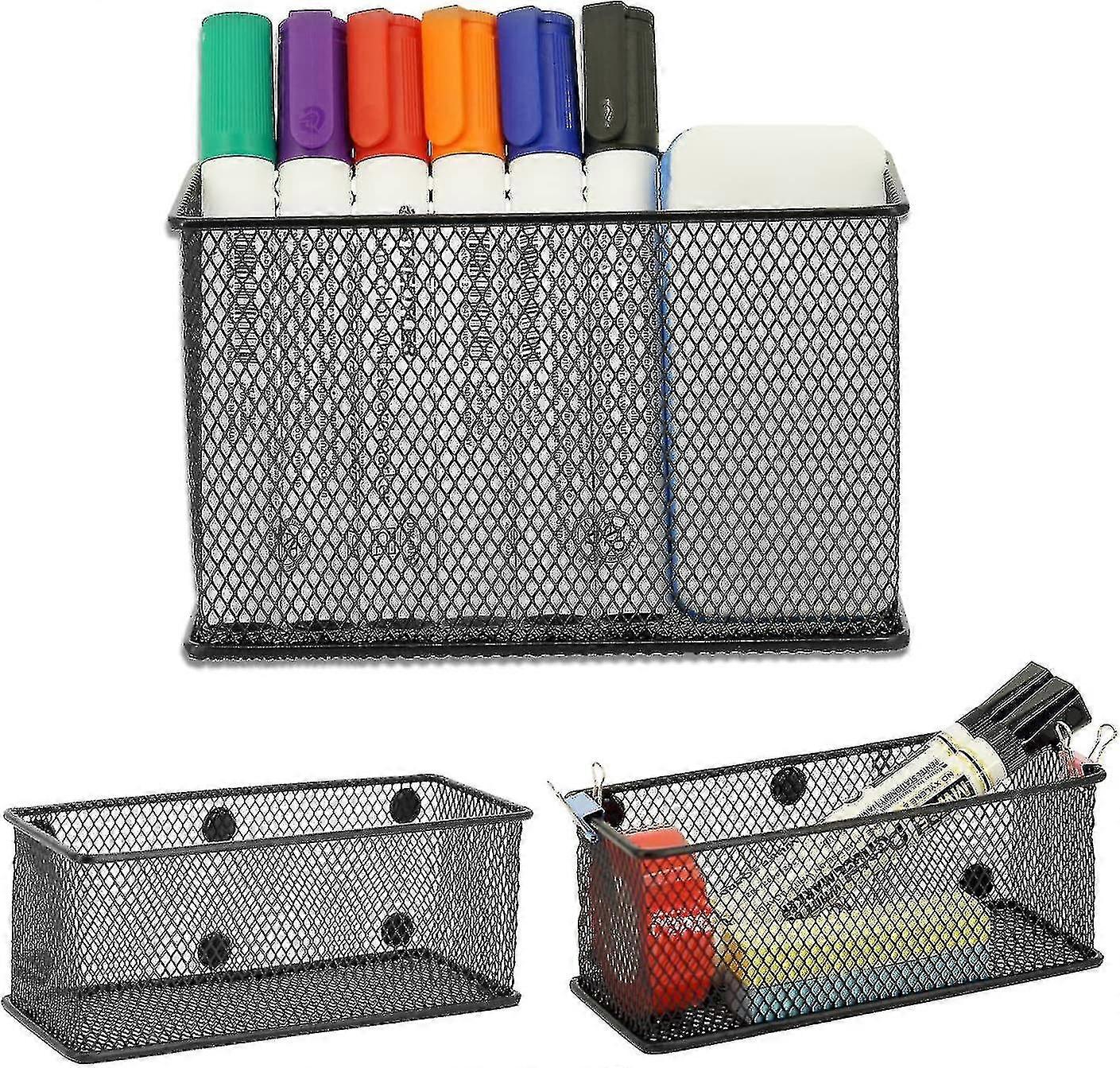 Locker Shelf Organizer, Magnetic Pencil Holder, Metal Storage Basket ...