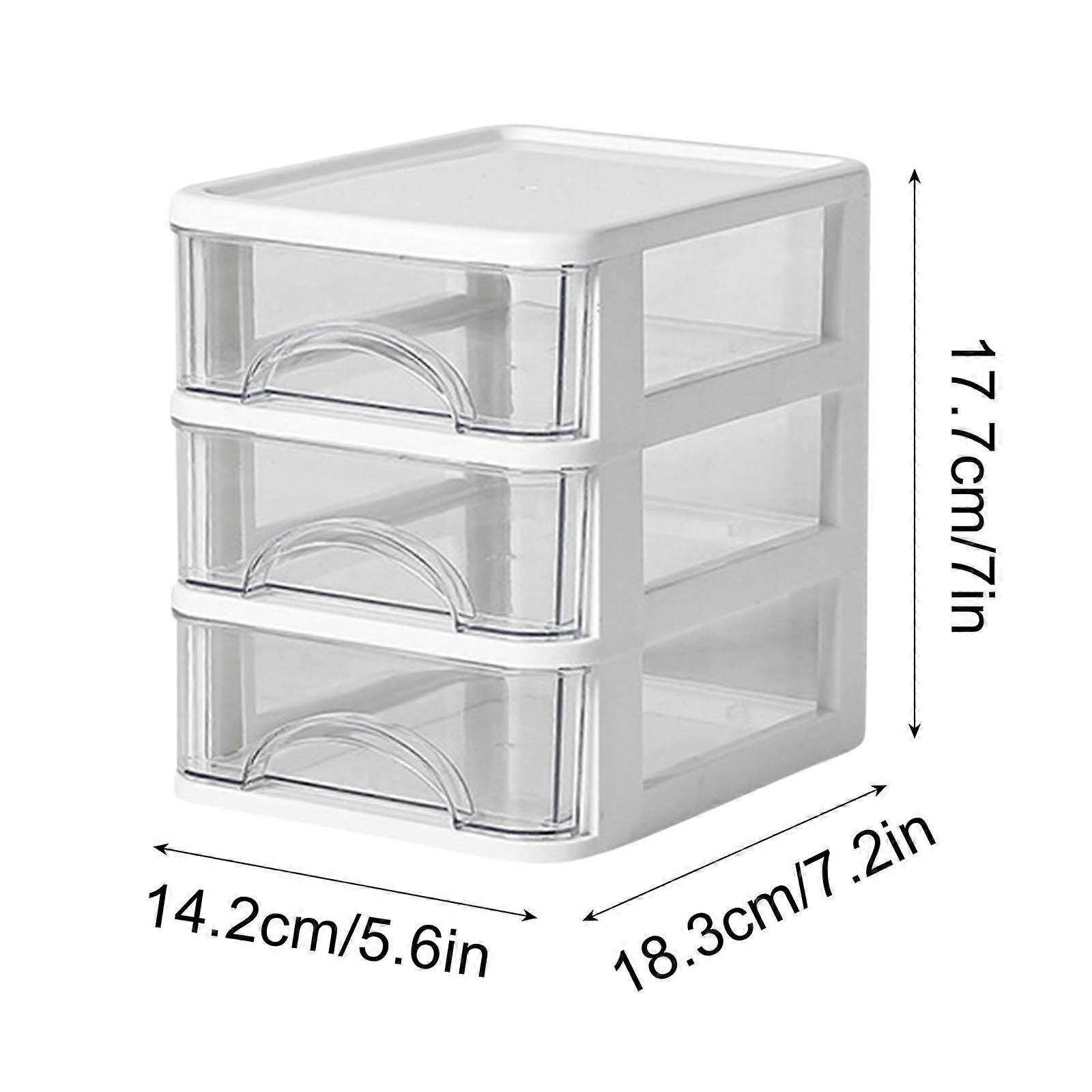 Storage Boxes Desktop Storage Box, Transparent Small Drawer Desk ...