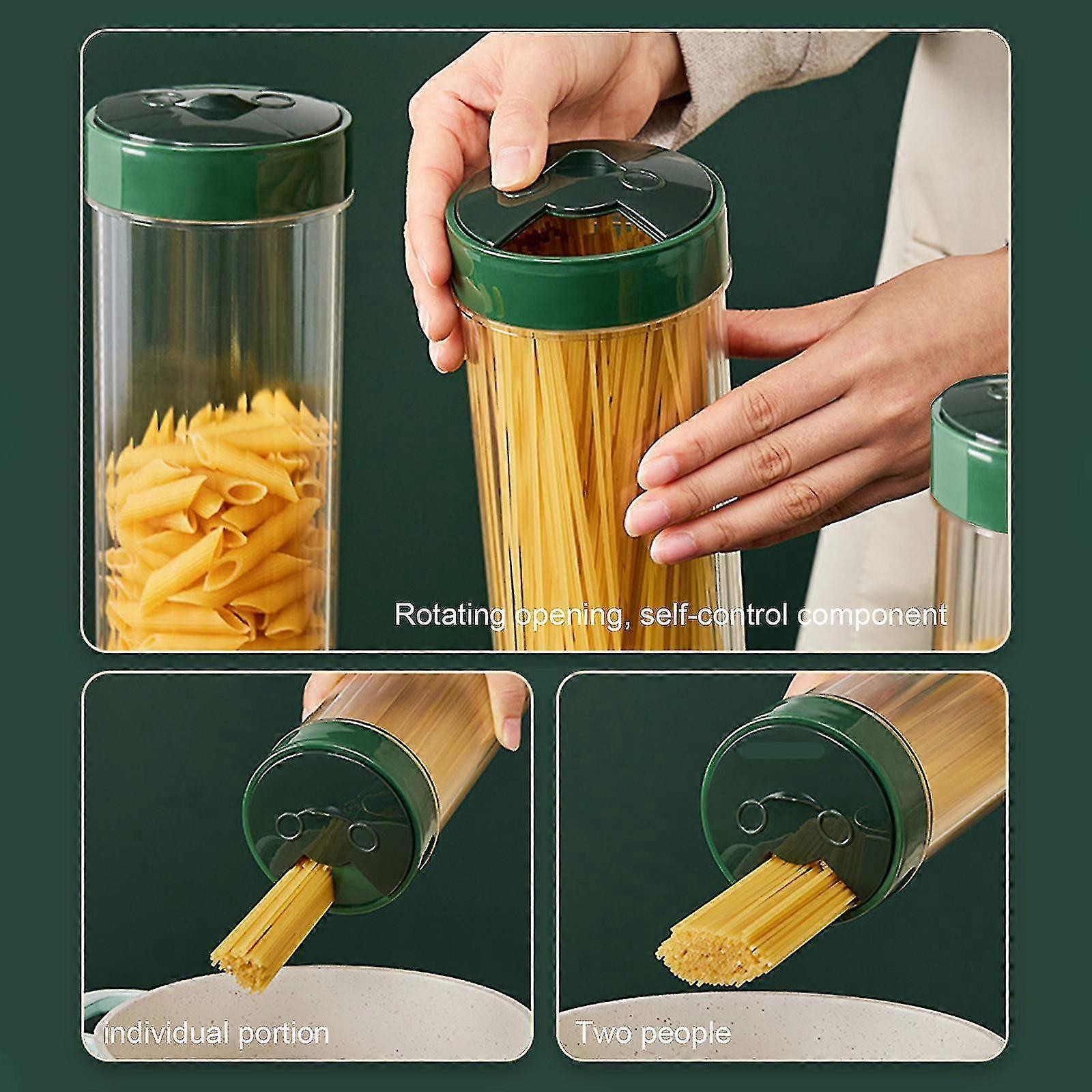 Pasta Storage Container With Lid, Tall Clear Airtight Food Storage Jar ...
