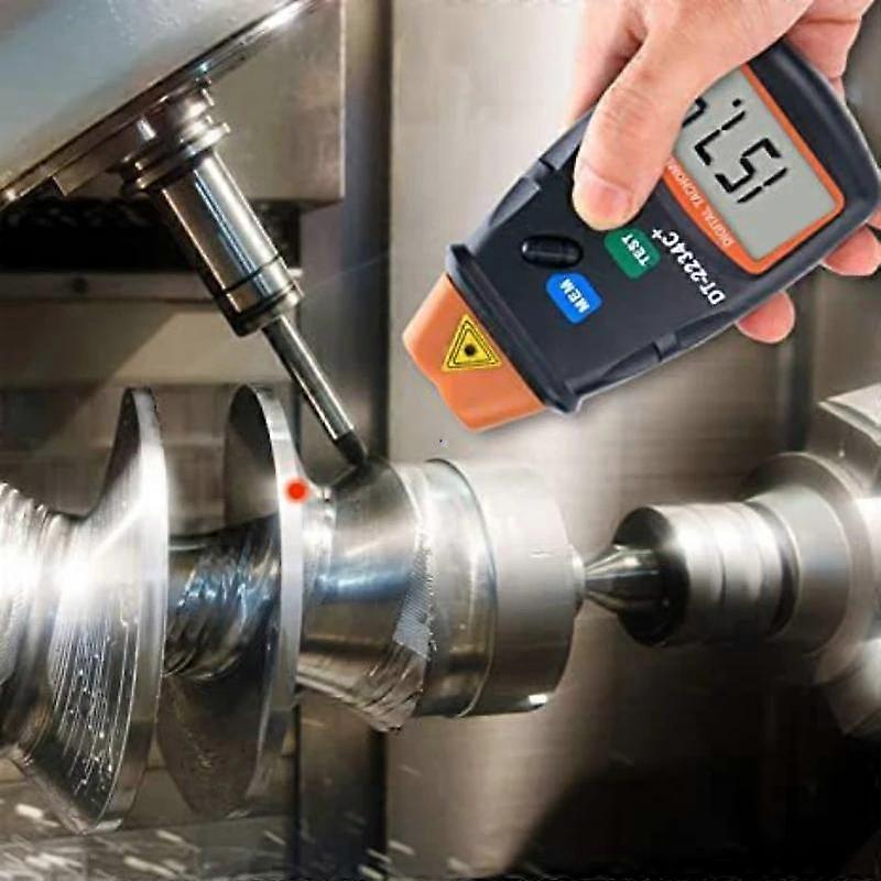 Digital Laser Tachometer Non Contact RPM Tach Rev Counter Motor Speed ...