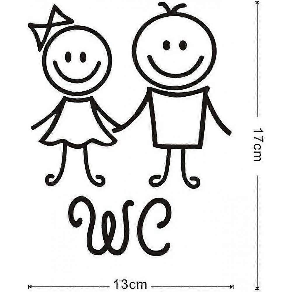 Rolig Badrum Skylt Toalett Dörr Skylt Avtagbar Tecknad Wc Klistermärke ...