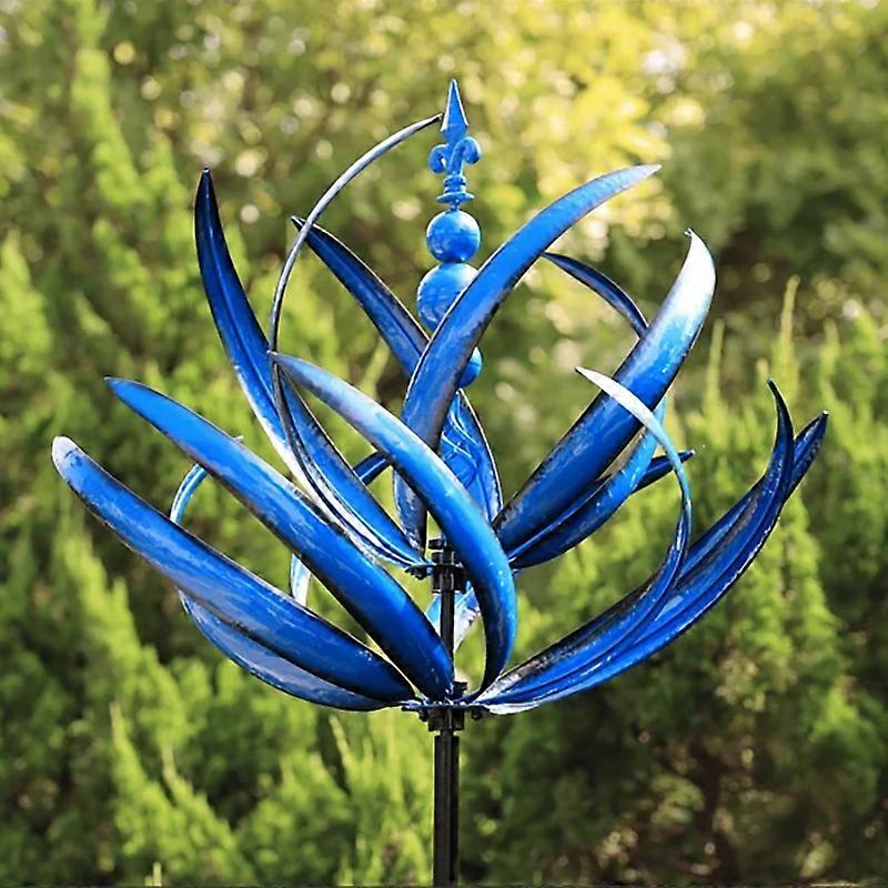 Metal Garden Wind Spinner Outdoor Yard Art Kinetic Sculpture Halow ...