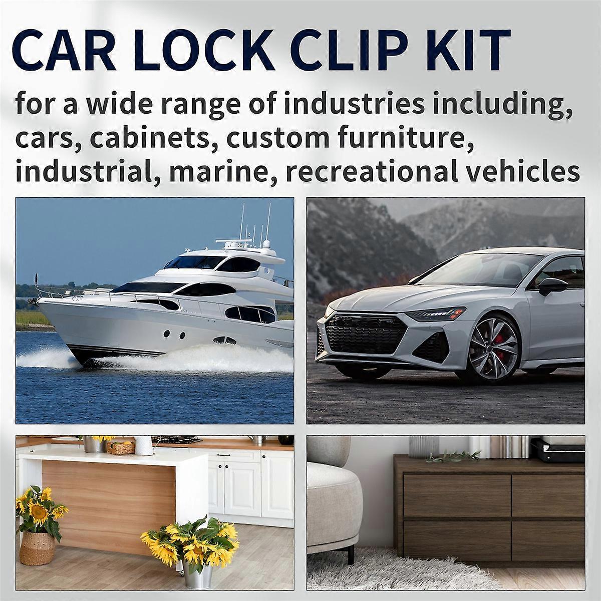 4X Quick Release Push Hood Latch Button Car Pin Bonnet Lock Bumper Clip ...