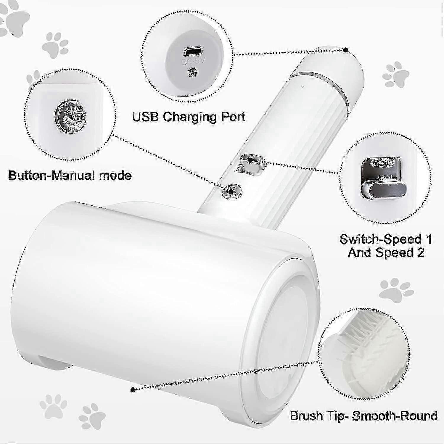 Electric Dog Brush For Long Haired Dogs Slicker Brush For Dogs Shedding ...