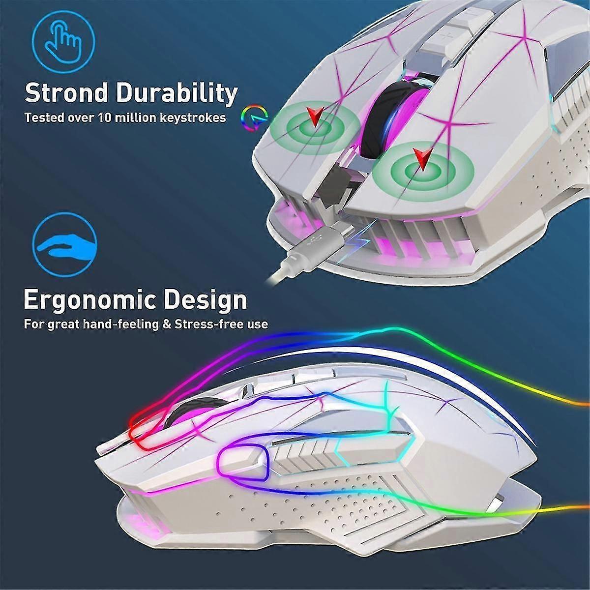 Wireless Gaming Mouse Bluetooth Mouse RGB Rechargeable 2.4G USB ...