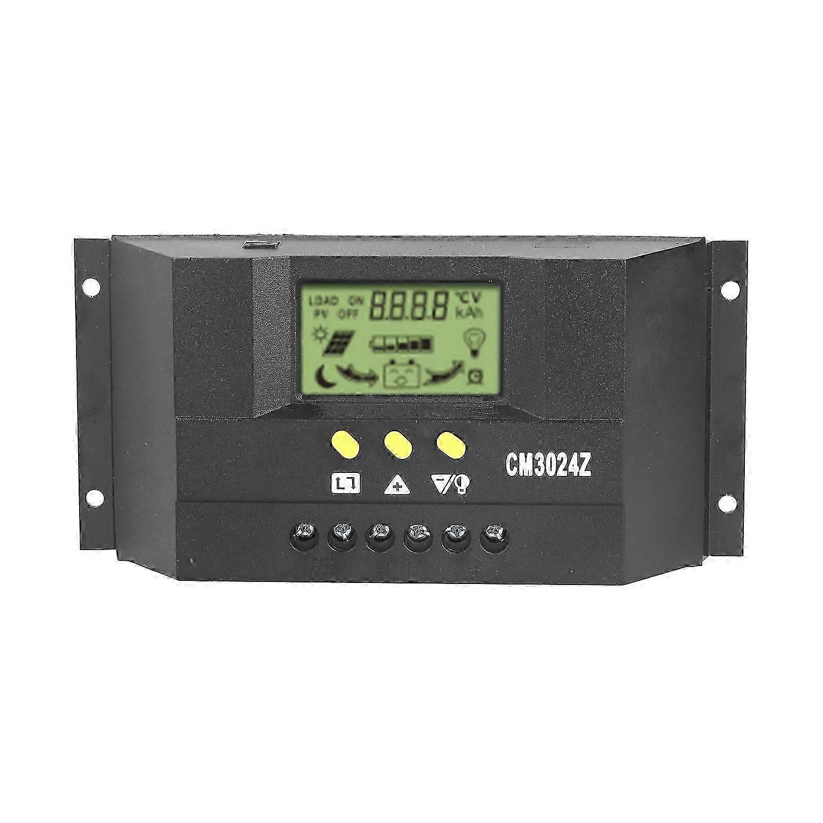 CM3024Z PWM Solar Charge Controller LCD Display Solar Panel Intelligent Regulator 12V 24V30A ...