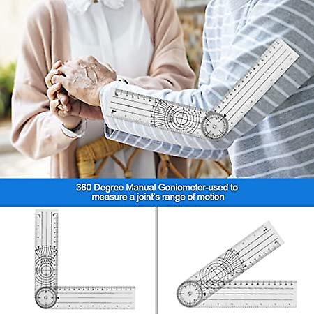 Zk-pieces Physical Therapy Goniometer Medical Protractor 360 Angle ...