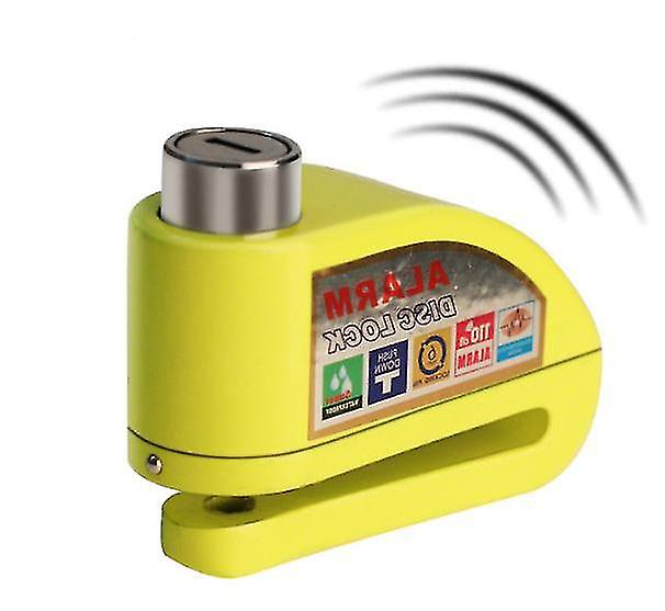 Alarm Disc Lock Motorcycle Lock, 110db Disc Brake Lock With Alert Cable ...