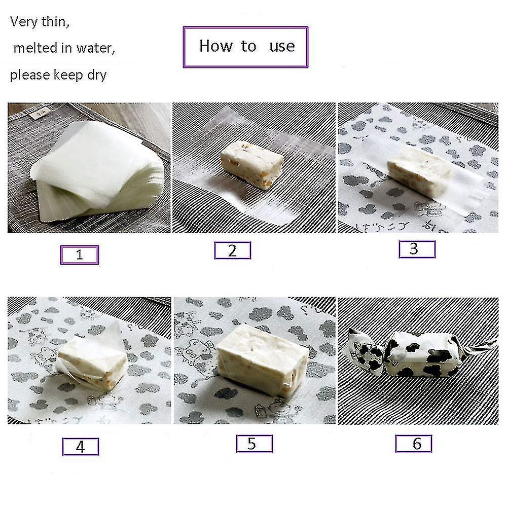 6 Sheets Nougat Paper Edible Rice Wafer Paper Handmade Candy Wrapping ...