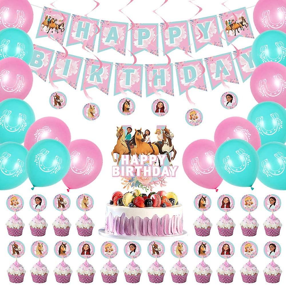Spirit Riding Free Birthday Party Supplies Decorations, Flag, Wirl ...