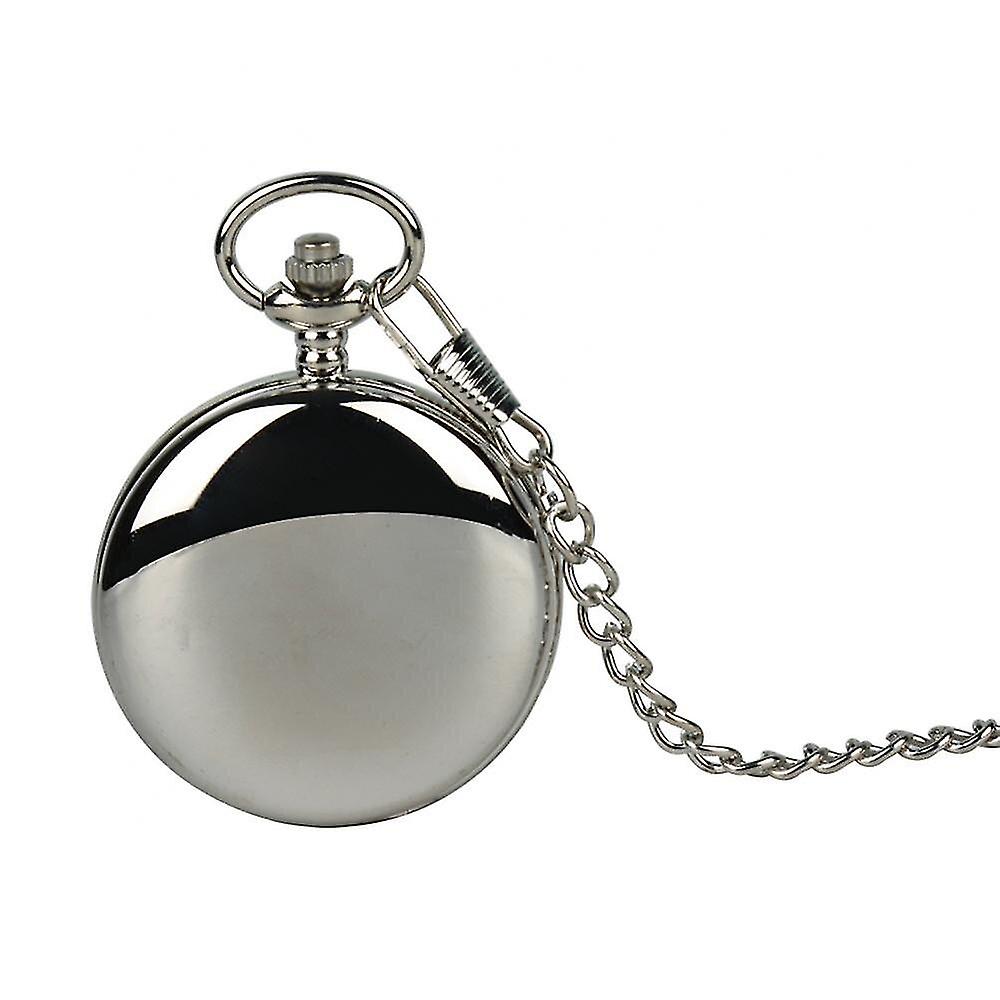 Double Sided Glossy Pocket Watch For Men With Chain Women Quartz ...