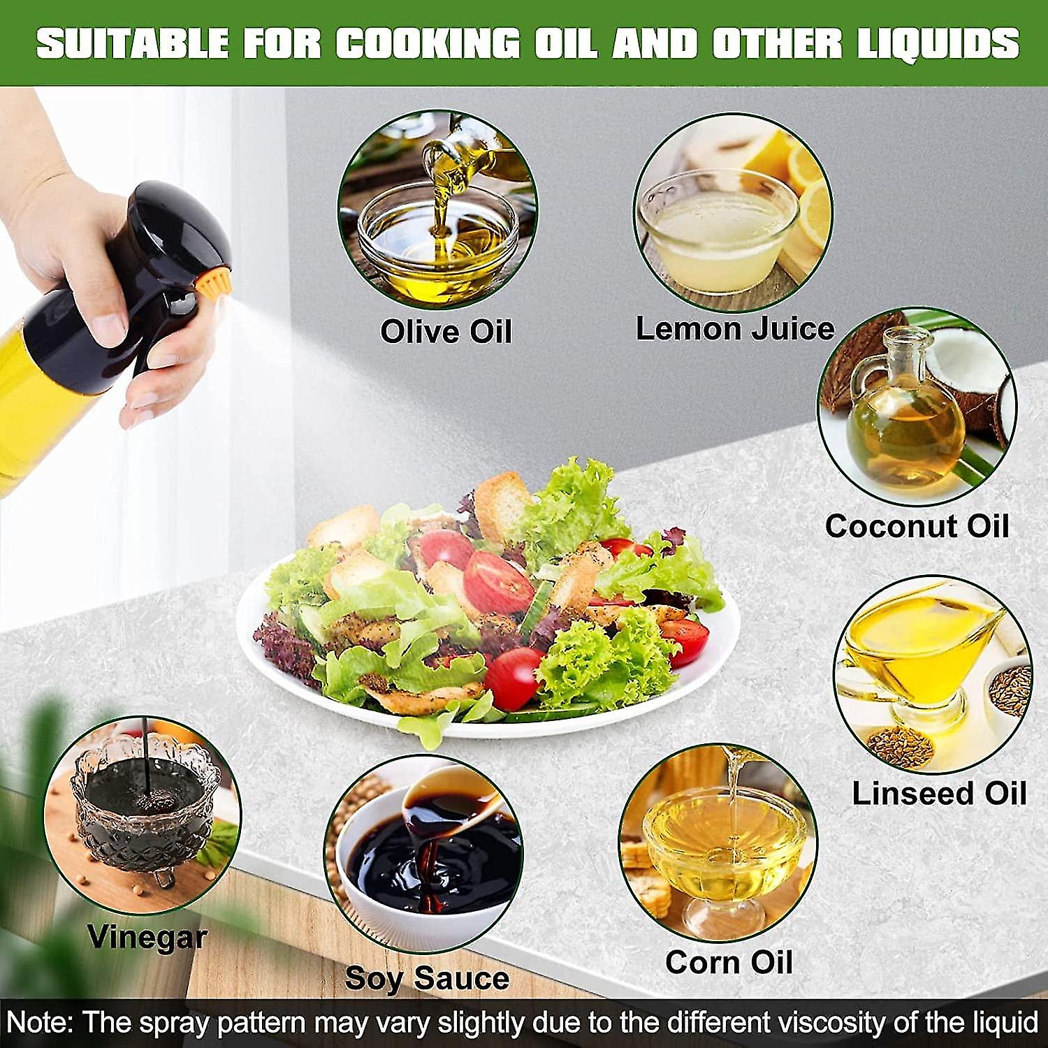 Oil Sprayer For Cooking, 7oz/200ml , Kitchen Gadgets (black) | Fruugo UK