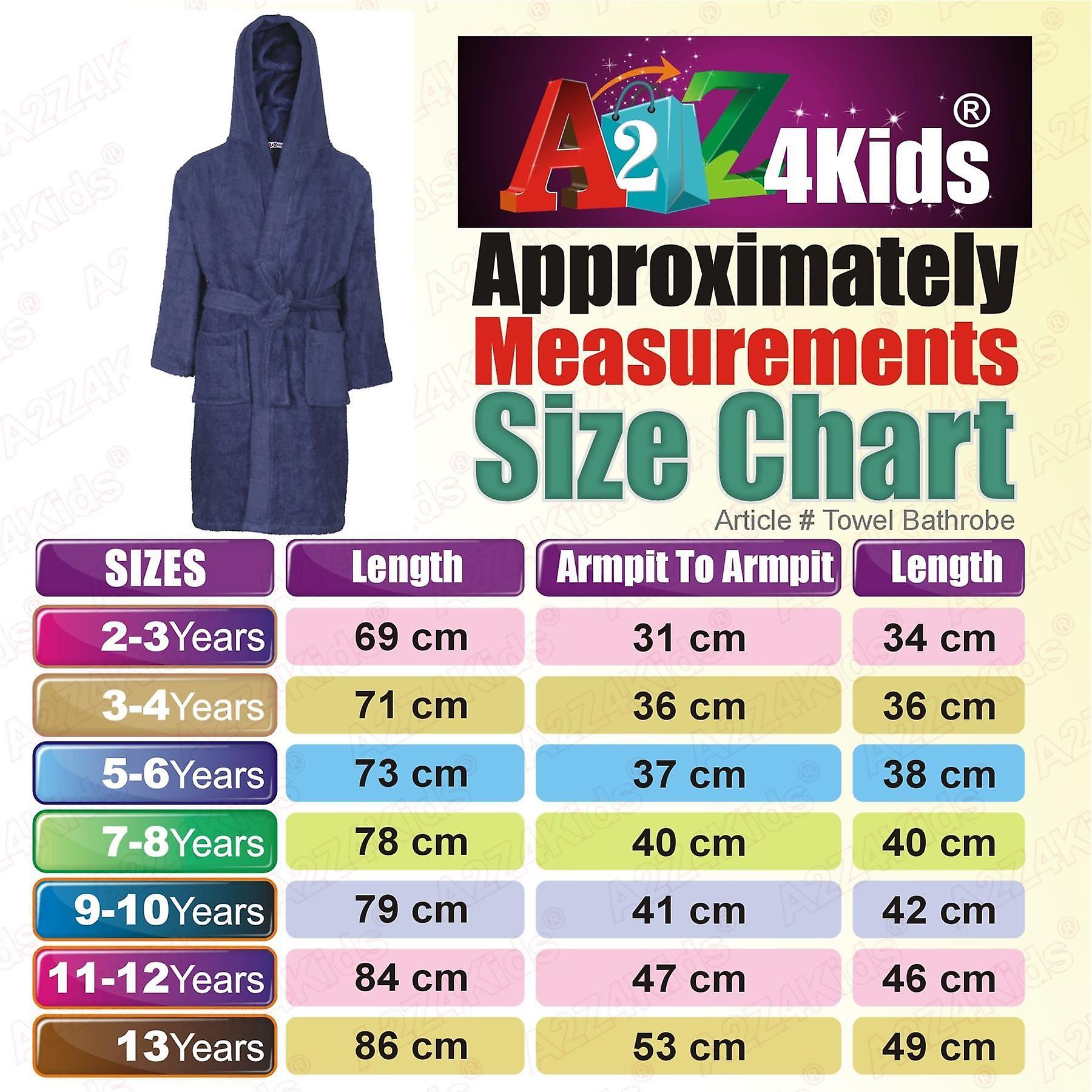 Kids Girls Boys Hooded Towel Bathrobe 100% Cotton Terry Towel Beach ...