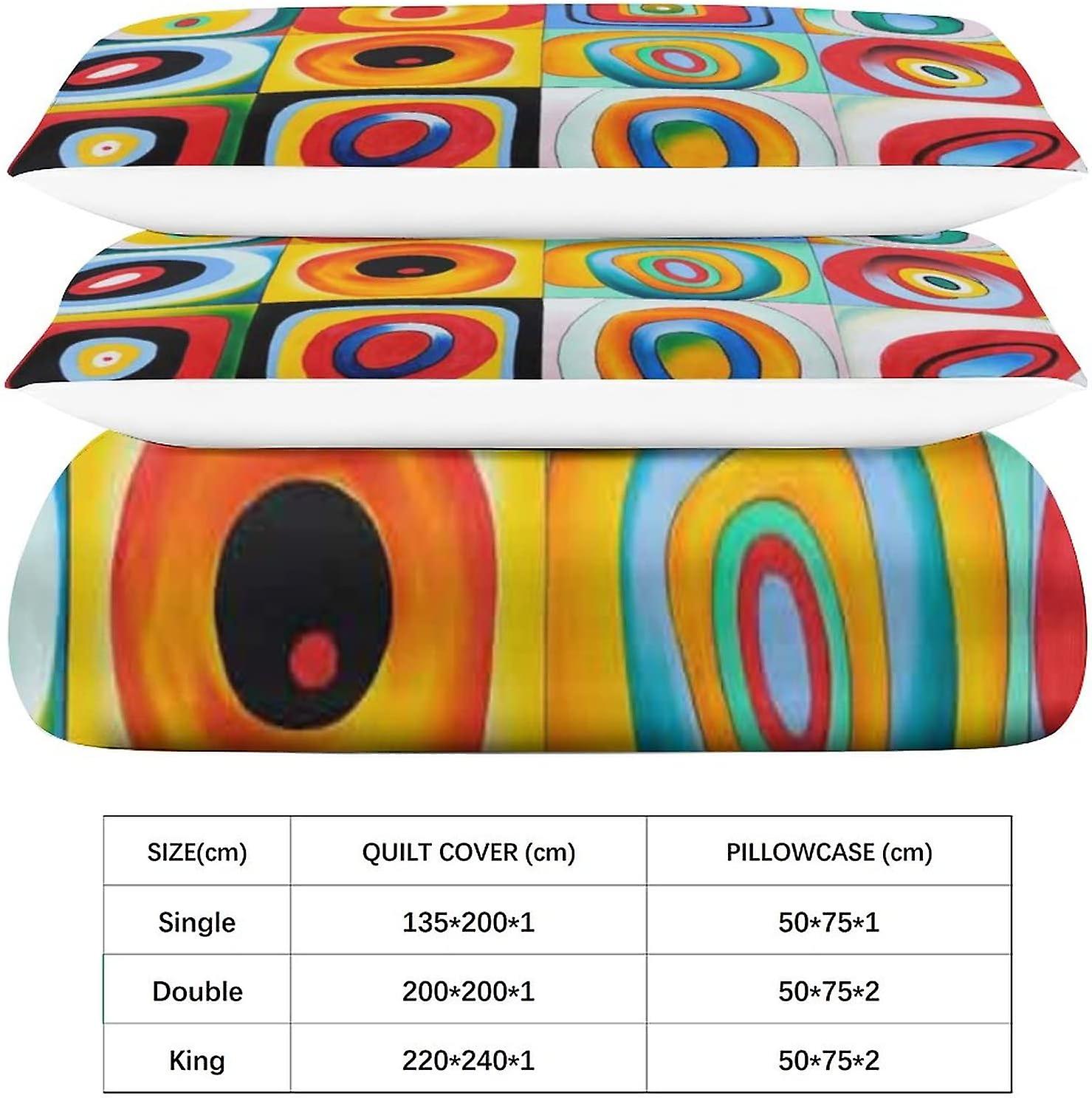 ALXFFBN Kandinsky Paintings Duvet Cover 3D Printed Bedding Set Quilt ...