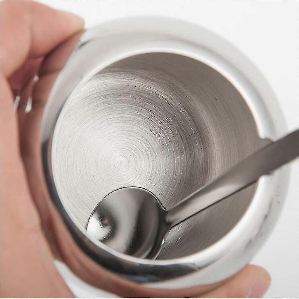 Sugar Bowl, Stainless Steel Sugar Bowl With Lid And Spoon, Large Sugar ...