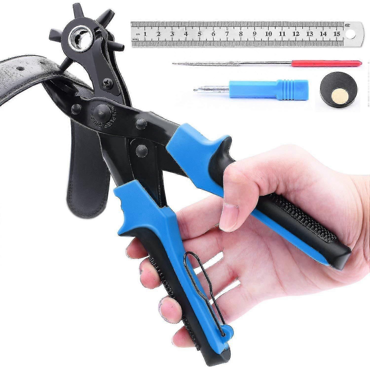 Hole Punch Pliers Wheel Punch Leather Punch Plates And Ruler Convenient ...