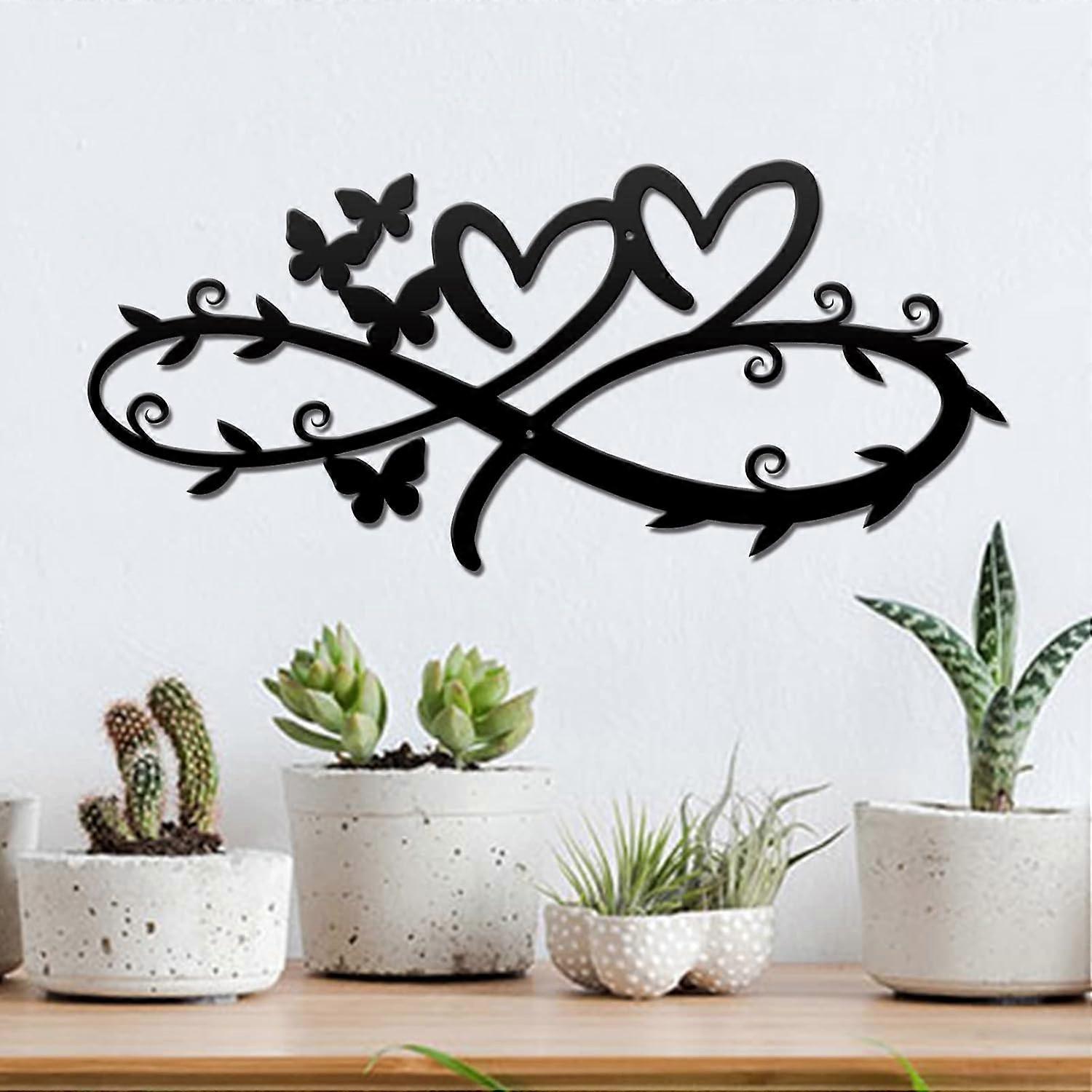 Infinite Love Metal Wall Art Vine Heart Art Wall Decor Branches with ...