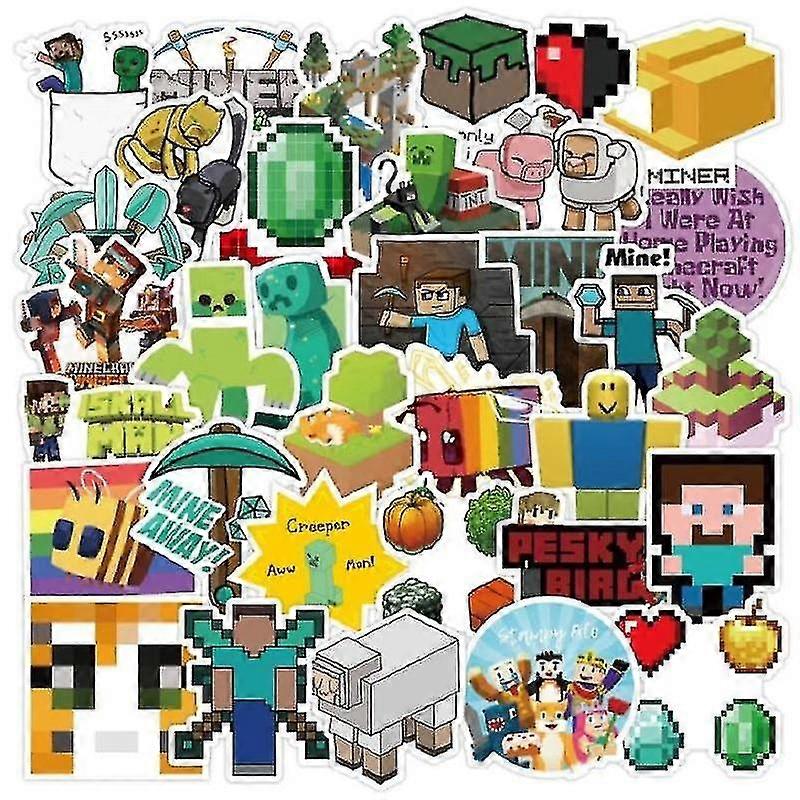 Minecrafted Design Stickers Blue Diamond Sword Kids Lovely | Fruugo UK