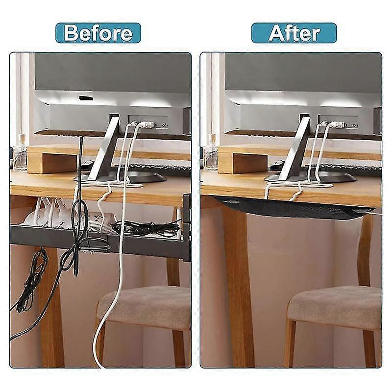 Under Desk Cable Management Net, Under Table Cord Management Mesh ...