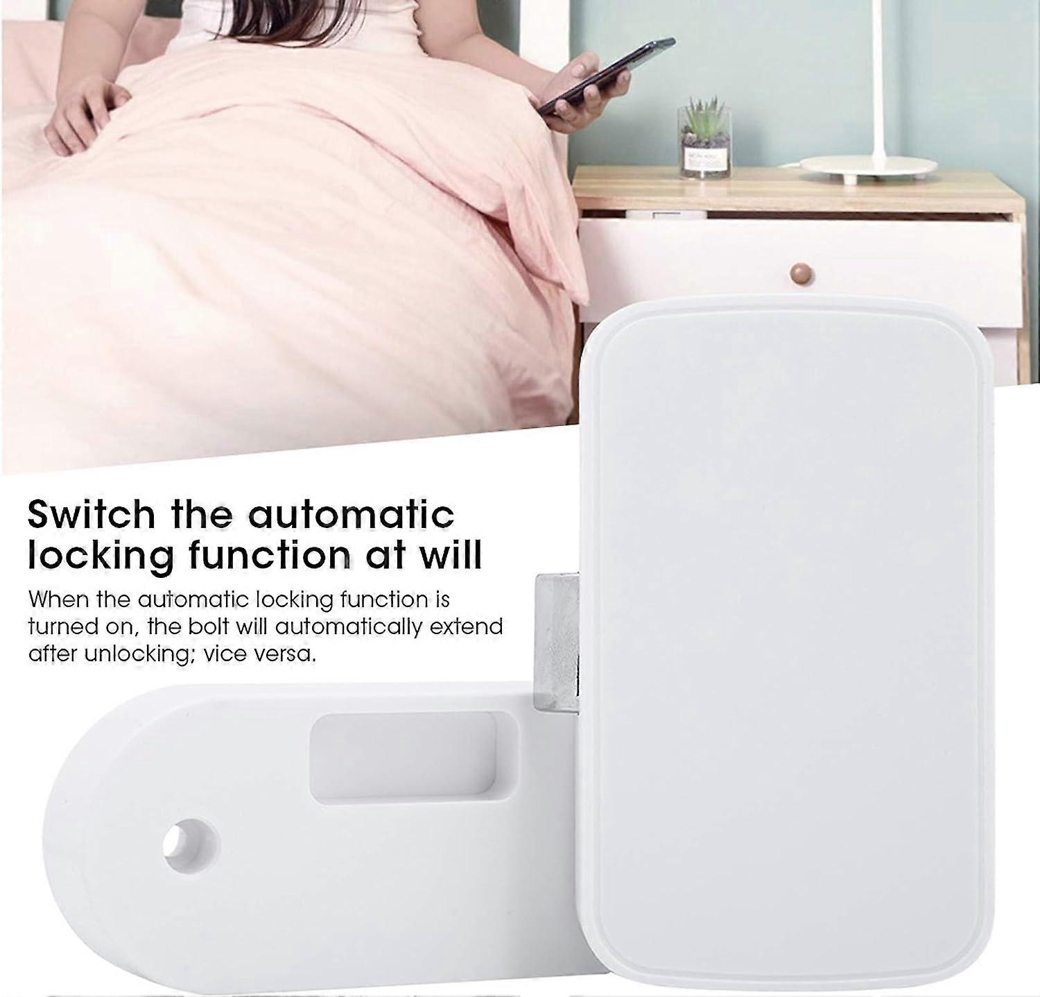 Bluetooth Smart Cabinet Lock - Invisible Keyless Lock APP Remote Unlock ...