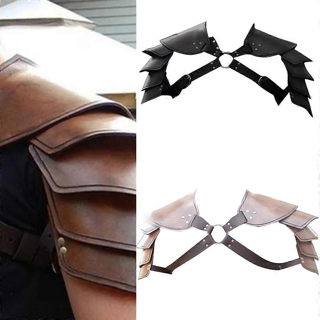 Men Medieval Shoulder Guard Dragonscale Armor Leather Body Chest ...
