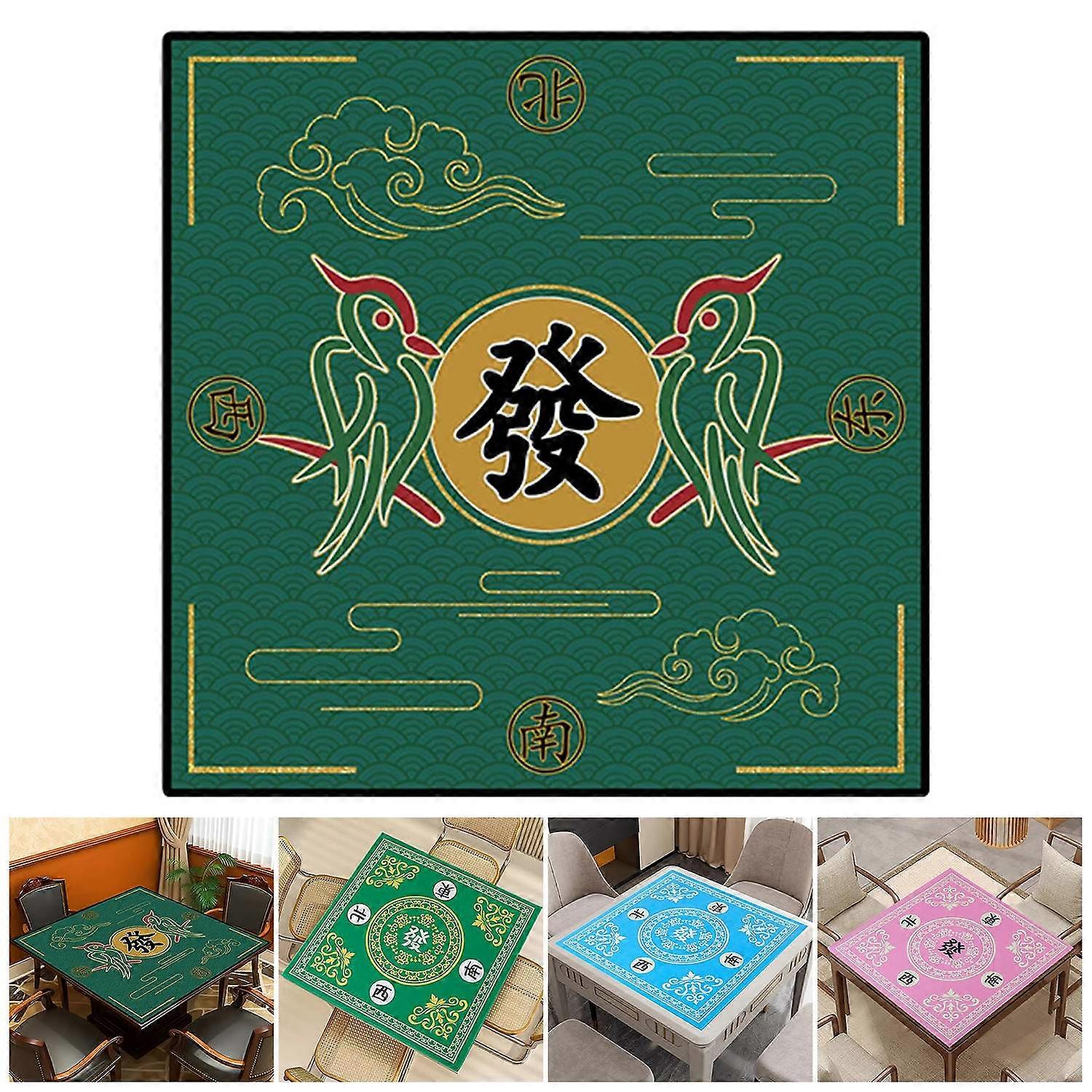 Mahjong Table Mat Foldable Anti-Slip Mahjong Mat Noise Reduction Table ...