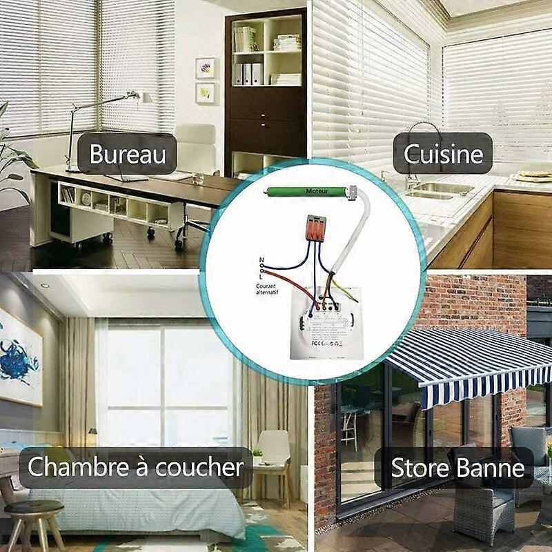 Connected Roller Shutter Switch, Modular roller shutter switch, White ...