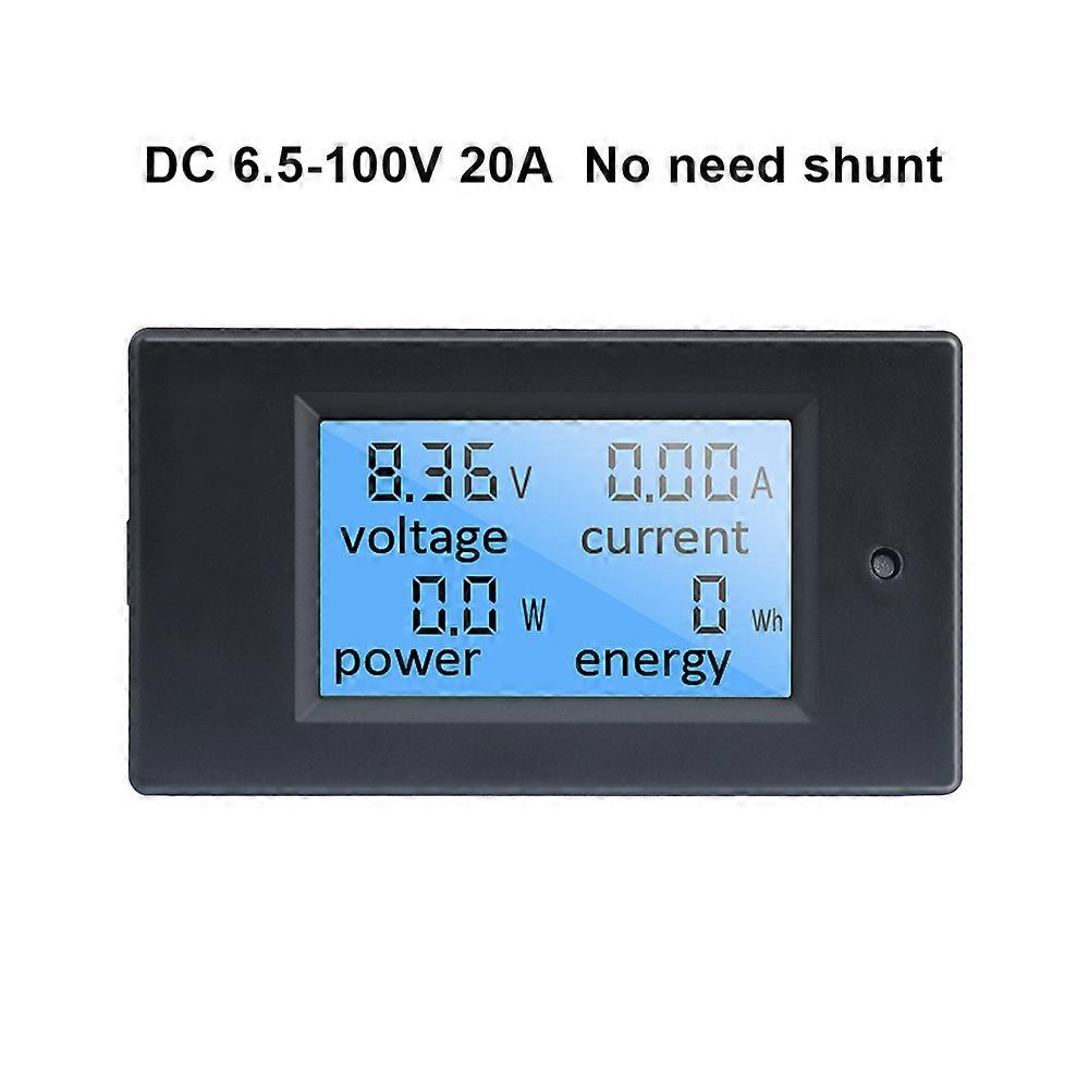 20A/50A/100A Digital Meter DC 6.5-100V Voltmeter Ammeter LCD 4 in1 Volt Amep Power Energy Meter ...