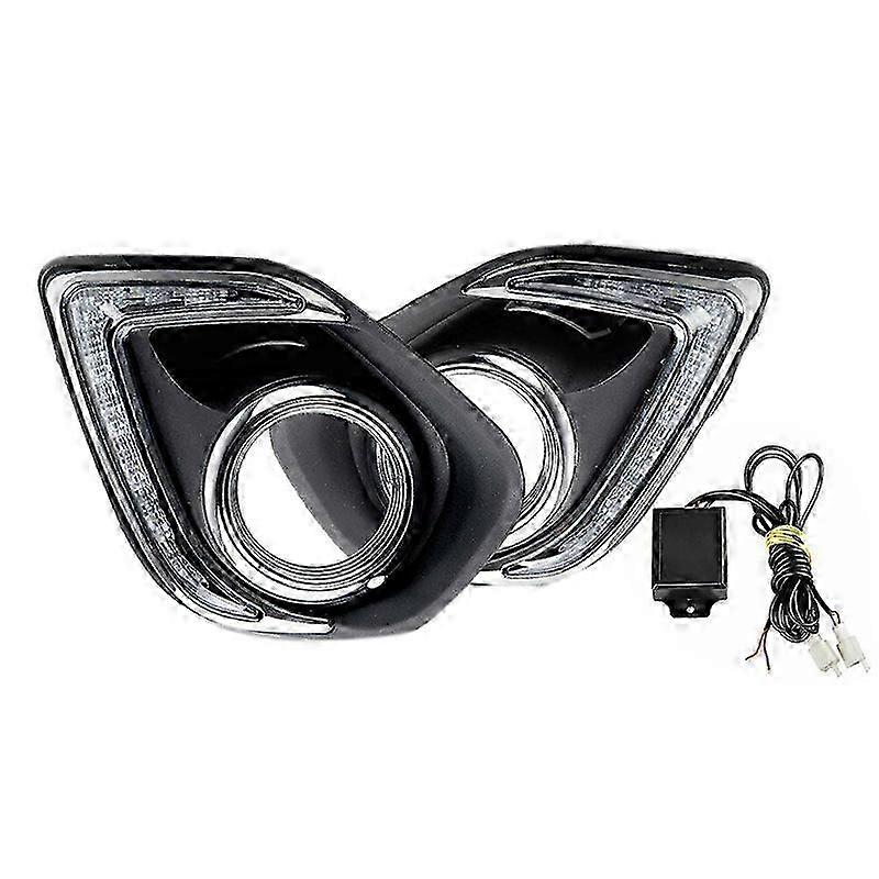 Car LED DRL Daytime Running Lights Daylight Waterproof Fog head light lamp for ASX 2013 2014 ...