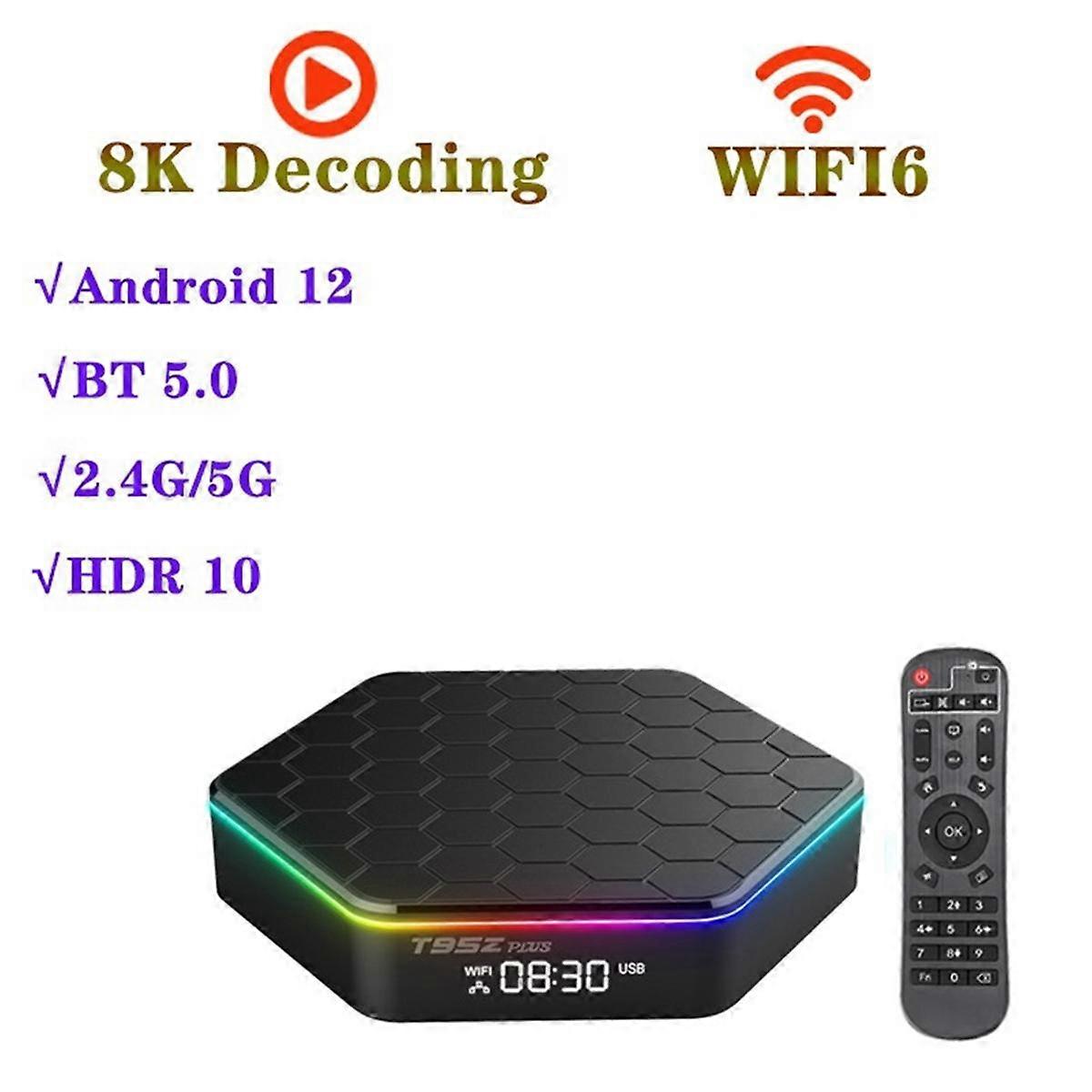 T95Z Plus Android 12 TV Box 8K Allwinner H618 2.4G 5G WiFi 6 BT 5.0 ...