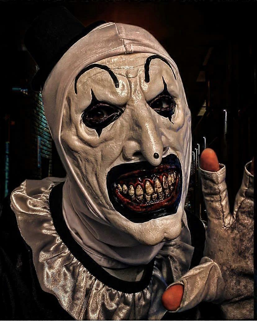 Terrifier Art The Clown Horror Mask Cosplay Funny Evil Joker Hat Latex ...