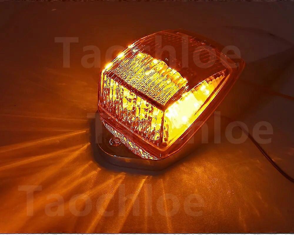 5Pcs 12v 24v Truck Cab Marker Light 17 LED Amber Top Roof Running ...