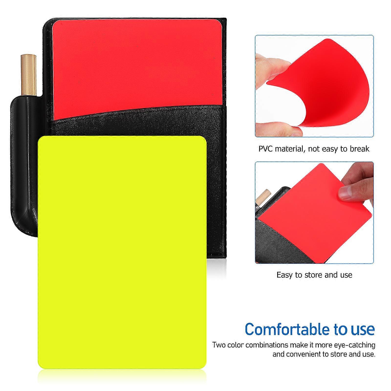 2 Set Referee Kits Soccer Referee Card Sets Referee Score Sheet Pencil ...