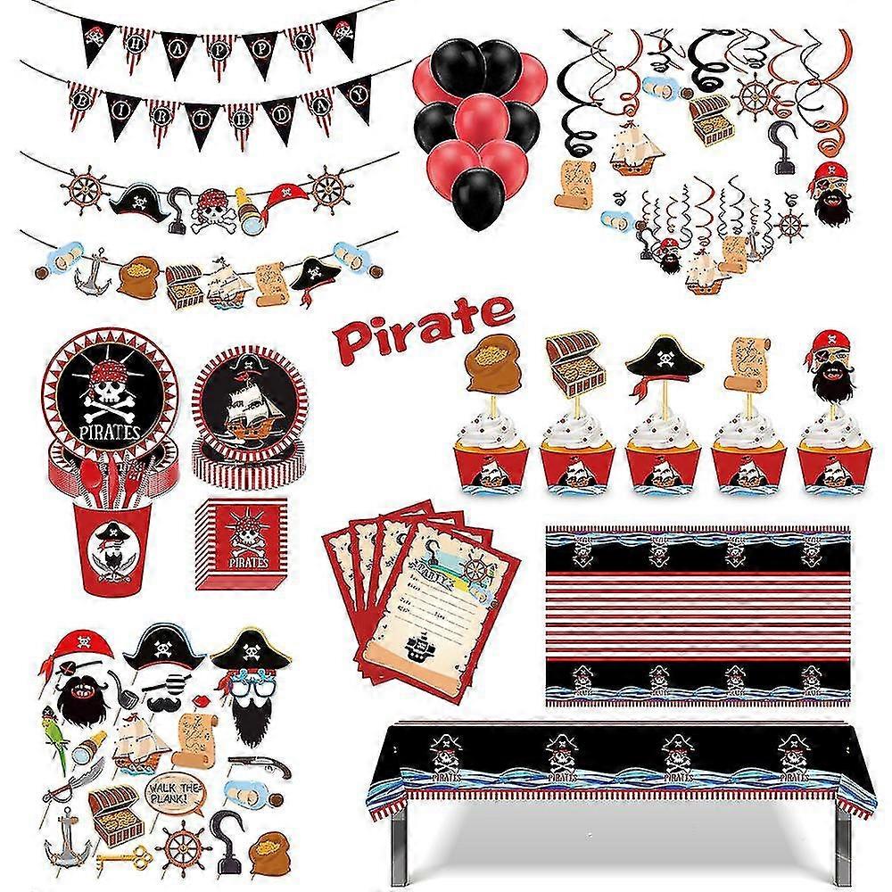 Diy Caribbean Pirate Theme Happy Birthday Banner Party Decoration Wall ...