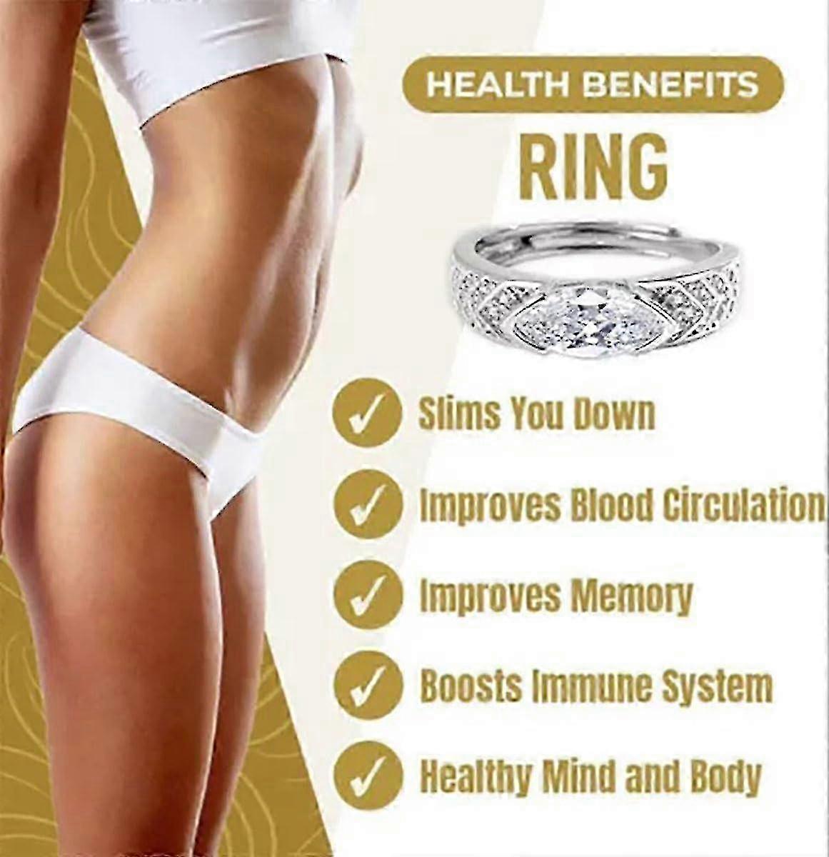 Magnetic Lymphatic Therapy Titanium Ion Moissanite Diamond Ring ...