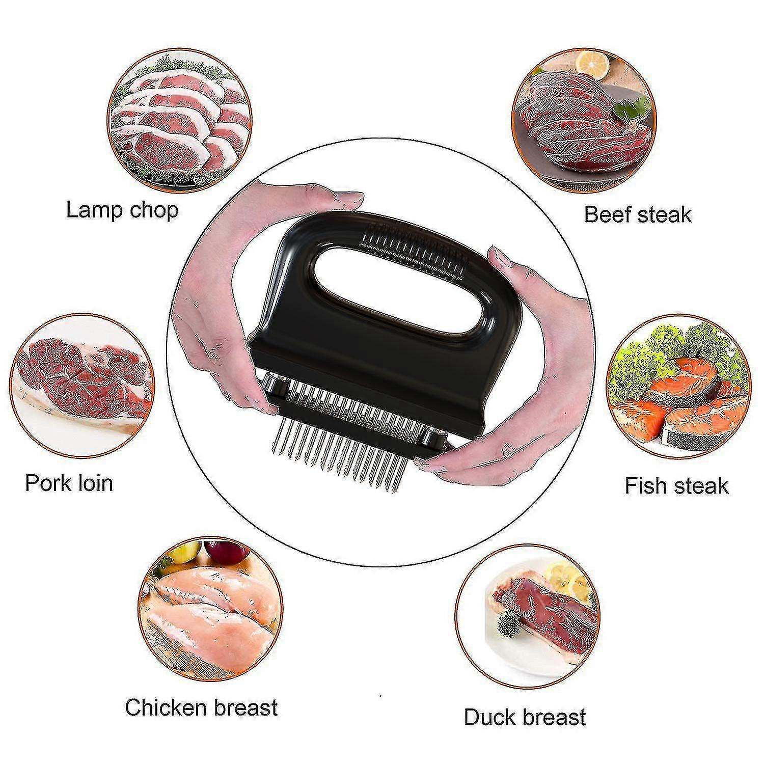 48 Needle Meat Loosener With Handle Tender Meat Needle Steak Needle ...