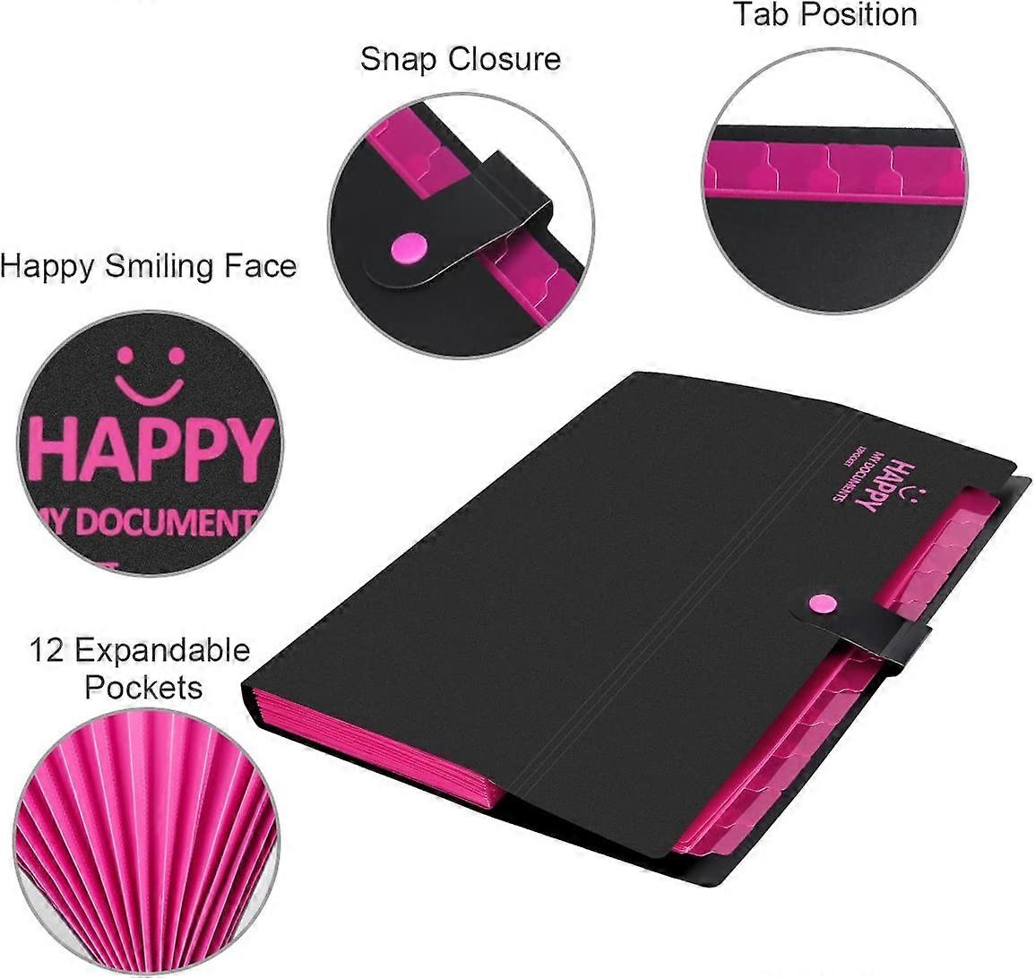 Compartment folder A4, document folder A4 expandable portable file ...