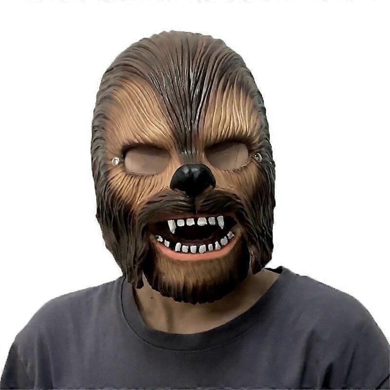 Halloween Mask Movable Jaw Full Head Chewbacca Masks Movie Cosplay ...