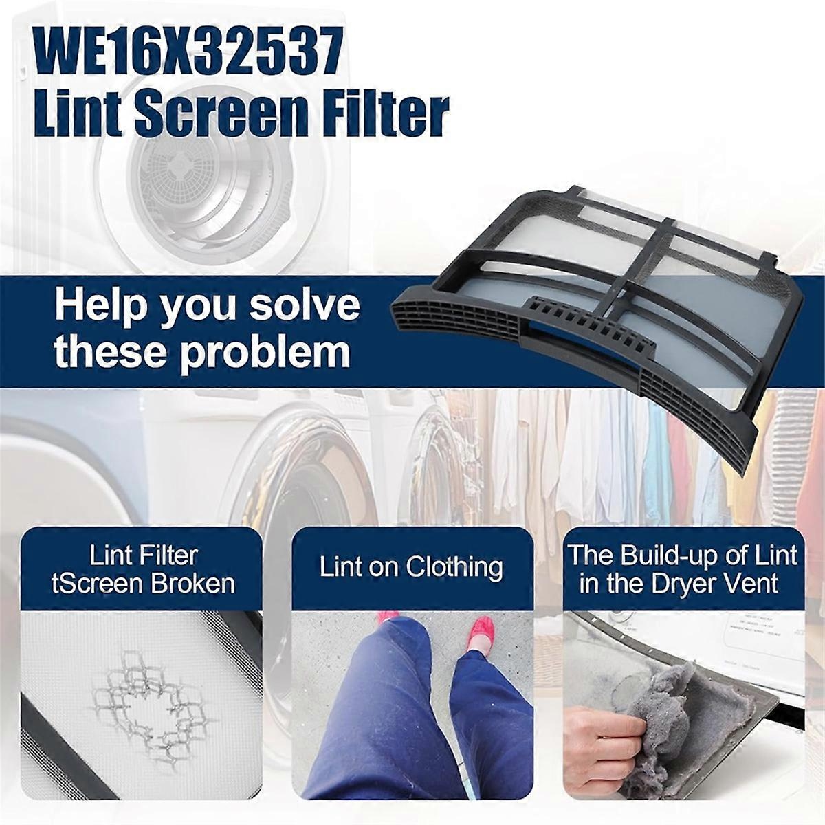 2PCS WE16X32537 Dryer Lint Screen Filter for Clothes Dryer Parts ...