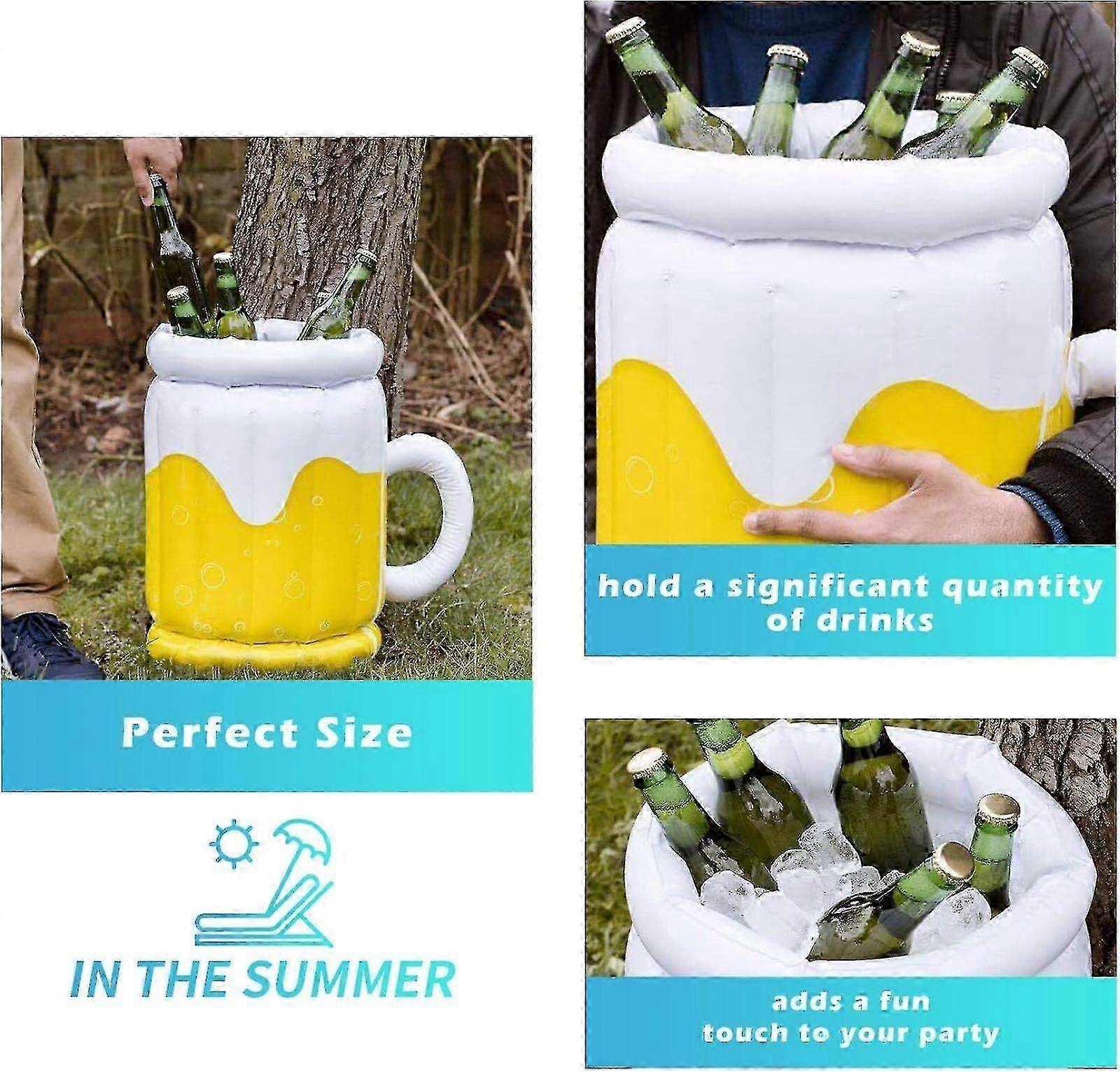 Inflatable Beer Mug Beverage Cooler Ice Bucket Wine Festival Large ...