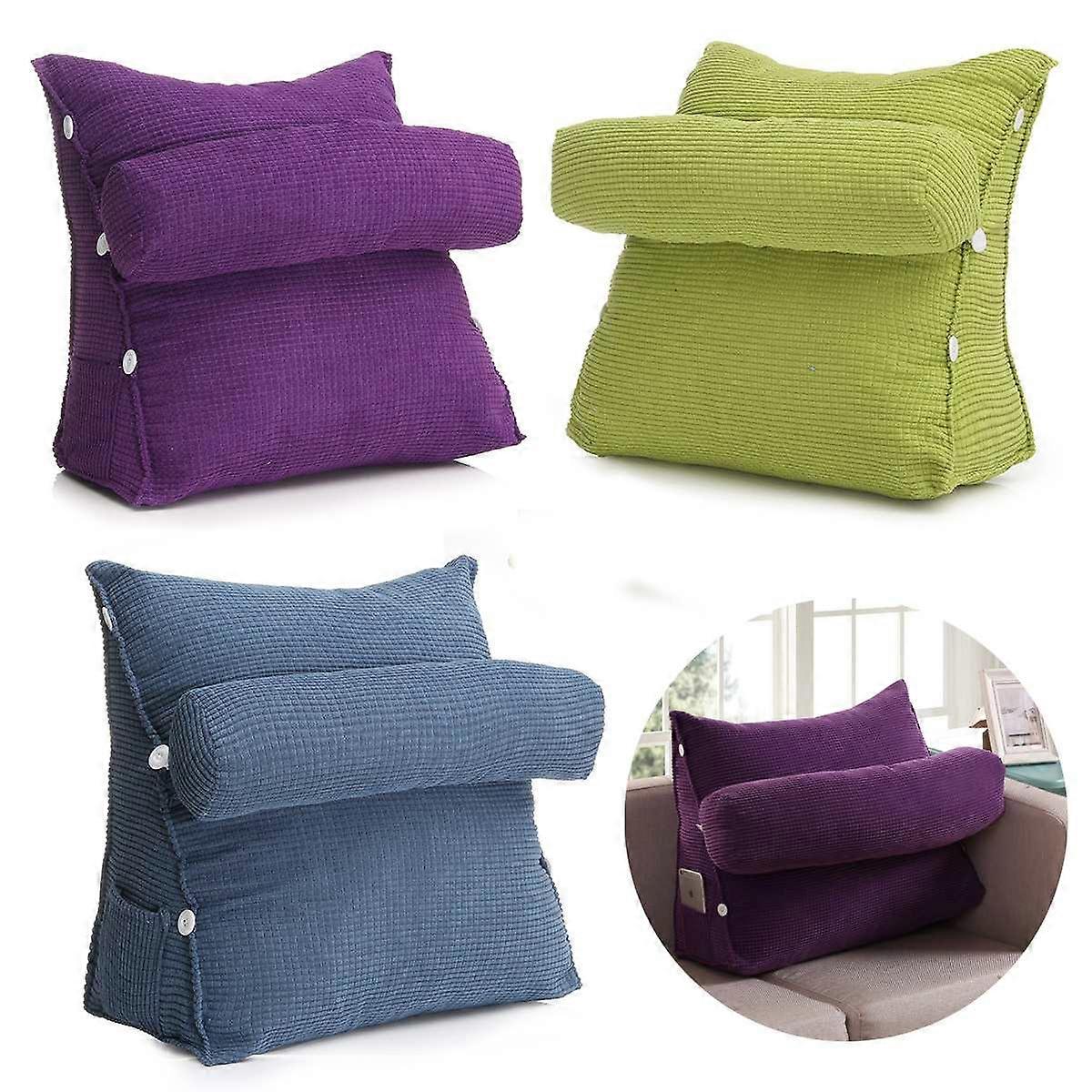 Portable Backrest Lumbar Support, Pearl Wool Wedge Pillow for Correct ...