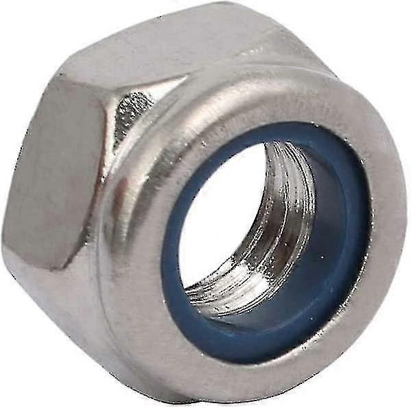 Left Hand Thread Lock Nut M8x1.25mm Silver Galvanized Hex Nuts (50pcs ...