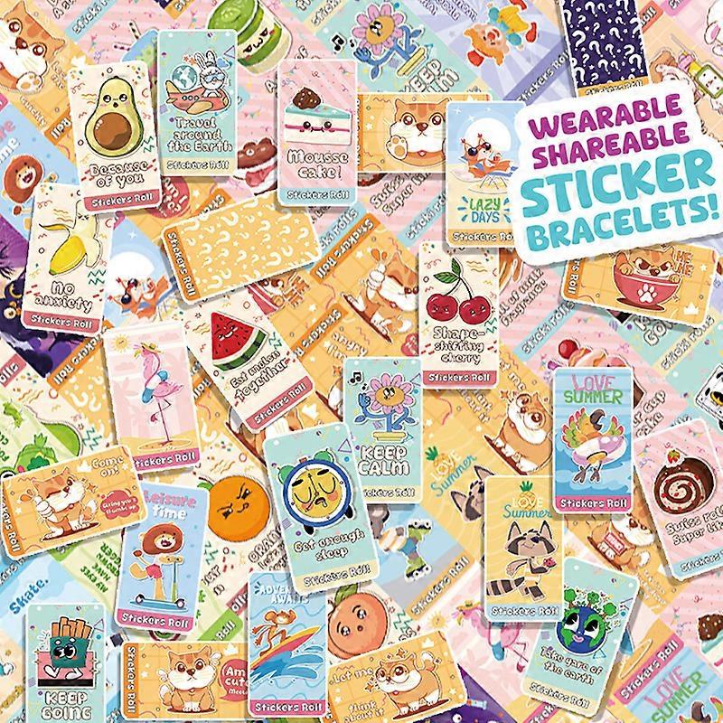 Sticki Rolls Creative Book Set With 120 Stickers, Wearable Sticker ...