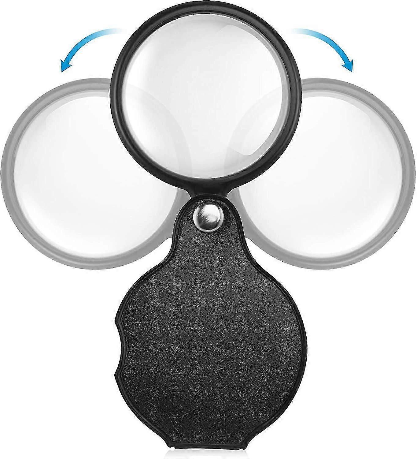 2PCS Upgrade 10X Small Magnifying Glasses for Kids/Senior, Pocket ...