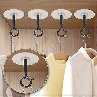 Strong Adhesive Ceiling Hooks - 4 Pack Heavy Duty No Drill Hooks for ...
