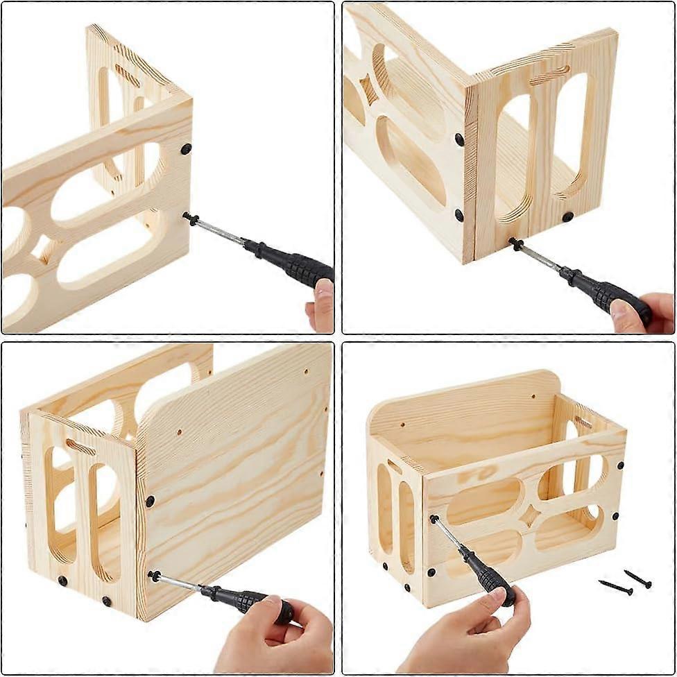 1Set Wooden Hay Feeder for Rabbit, Guinea Pig, Chinchilla - Compatible ...