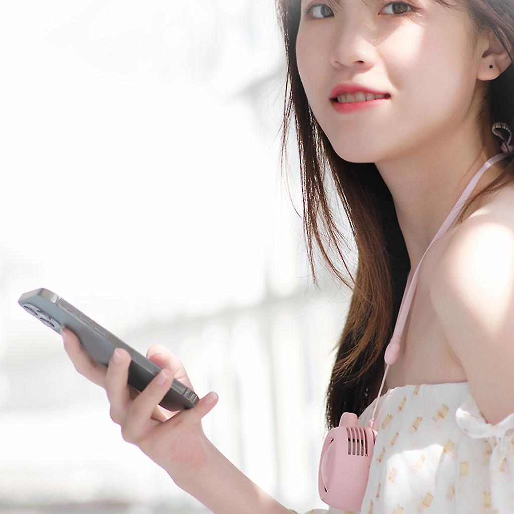 Lazy Hanging Neck Fan Usb Charging Mini Desktop Small Fan Strong Wind ...