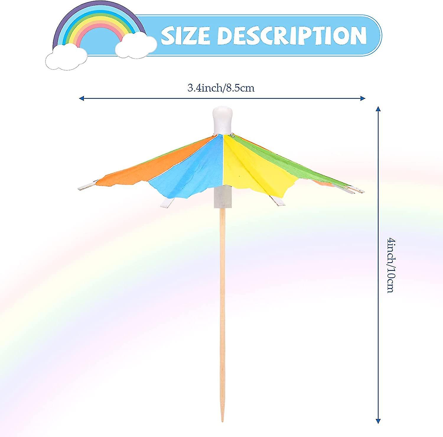 144 Pieces Umbrellas Cocktail Umbrella Drink Picks Octagonal Star ...